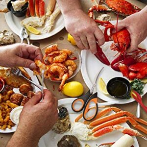 Hiware 20-piece Seafood Tools Set includes 6 Crab Crackers, 6 Lobster Shellers, 6 Crab Leg Forks/Picks and 2 Seafood Scissors & Storage Bag - Nut Cracker Set