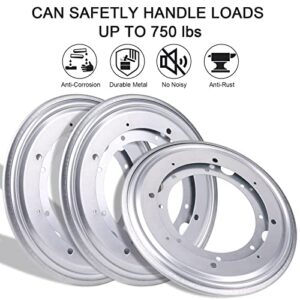 3Pack 9 Inch Lazy Susan Hardware 5/16”Thick Heavy Duty Lazy Susan Turntable Rotating Ball Bearing Plate 750lbs Capacity Lazy Susan Swivel Base Plate for Serving Trays, Kitchen Cabinet, Craft