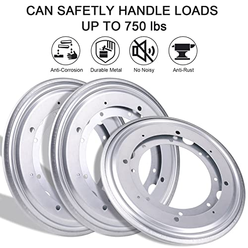 3Pack 9 Inch Lazy Susan Hardware 5/16”Thick Heavy Duty Lazy Susan Turntable Rotating Ball Bearing Plate 750lbs Capacity Lazy Susan Swivel Base Plate for Serving Trays, Kitchen Cabinet, Craft