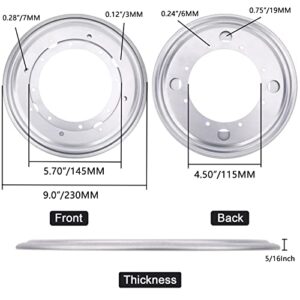 3Pack 9 Inch Lazy Susan Hardware 5/16”Thick Heavy Duty Lazy Susan Turntable Rotating Ball Bearing Plate 750lbs Capacity Lazy Susan Swivel Base Plate for Serving Trays, Kitchen Cabinet, Craft