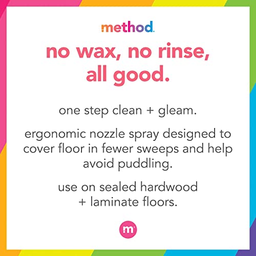 Method Hardwood Floor Cleaner, Squirt + Mop Refill, Use as Laminate or Sealed Wood Floor Cleaner, Almond Scent, 2 Liter Bottle, 1 Pack, Packaging May Vary