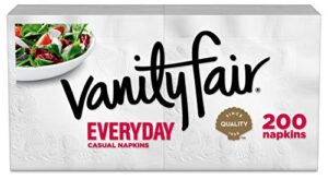 vanity fair everyday napkins, 200 count (pack of 1) (packaging design may vary)