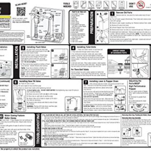 Fluidmaster 400ARHRKP10 PerforMAX Universal High Performance All in One Repair Kit for 2-Inch Flush Valve Toilets, Easy Install