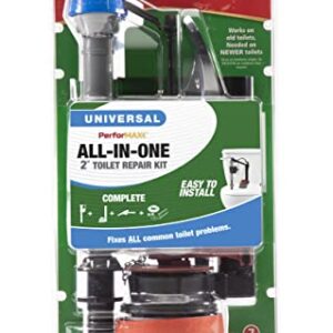 Fluidmaster 400ARHRKP10 PerforMAX Universal High Performance All in One Repair Kit for 2-Inch Flush Valve Toilets, Easy Install