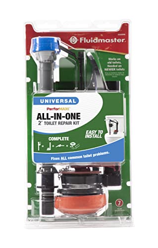 Fluidmaster 400ARHRKP10 PerforMAX Universal High Performance All in One Repair Kit for 2-Inch Flush Valve Toilets, Easy Install