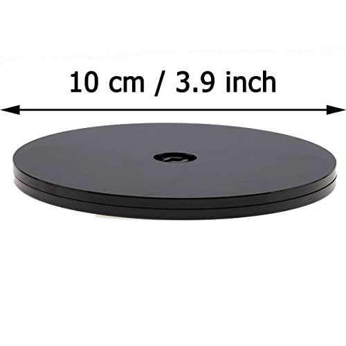 Meiwlong 3.9 Inch Lazy Susan Swivel Plastic Turntable Rotating Heavy Duty Stand for Organizer Bins Potted Plants Spice Cabinets Crafts Table Lamps Model Base Window Display