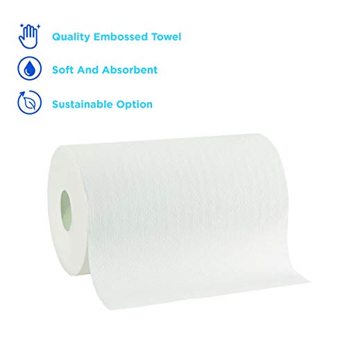 Pacific Blue Ultra 9” Paper Towel Roll (Previously Branded SofPull) by GP PRO (Georgia-Pacific), White, 26610, 400 Feet Per Roll, 6 Rolls Per Case