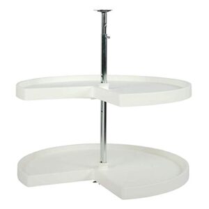 knape & vogt 32 in. h w x 28 in. d 2-shelf kidney shaped lazy susan cabinet organizer