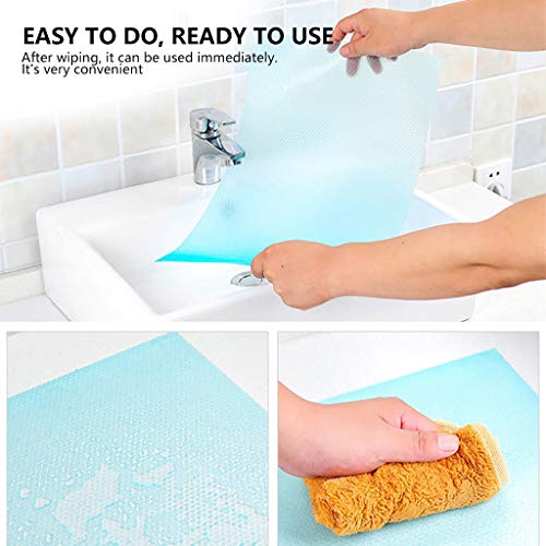 Multifunction Refrigerator Mats,Washable Fridge Mats Liners, Waterproof Fridge Pads Mat Shelves Drawer Table Mats Refrigerator Liners for Shelves