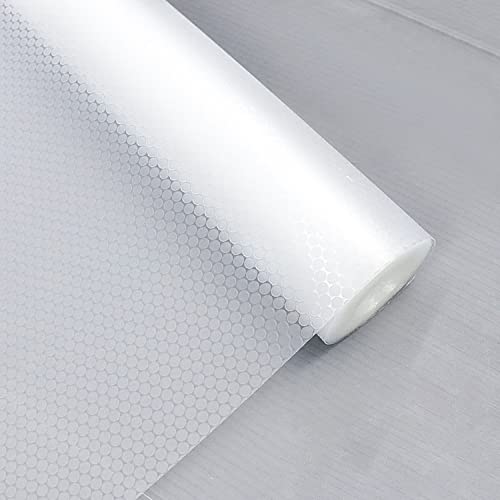 Kitchen Cabinet Shelf Liner Refrigerator Liner Non-Stick, Anti-Slip, Washable Non-Stick Drawer Mat EVA Protector Shelf Cabinet Liner (11.8*10ft)