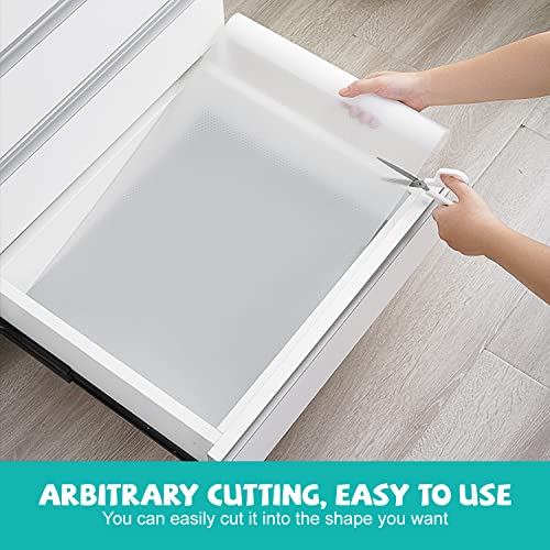 Kitchen Cabinet Shelf Liner Refrigerator Liner Non-Stick, Anti-Slip, Washable Non-Stick Drawer Mat EVA Protector Shelf Cabinet Liner (11.8*10ft)