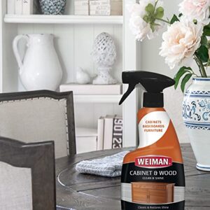 Weiman Cabinet & Wood Clean & Shine Clean and Protect Spray - For Wood Cabinets, Furniture, Tables, Baseboards, Trim and more! 16 oz, 2 PACK