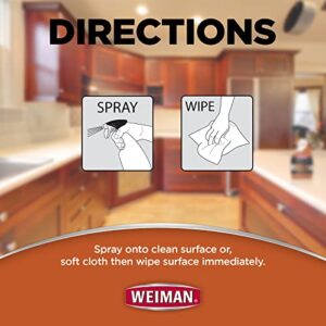 Weiman Cabinet & Wood Clean & Shine Clean and Protect Spray - For Wood Cabinets, Furniture, Tables, Baseboards, Trim and more! 16 oz, 2 PACK