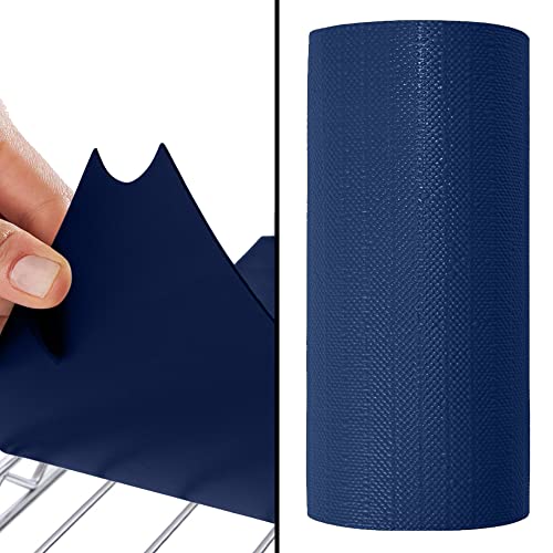 Gorilla Grip Wire Shelf Liners Set of 3 and Smooth Drawer Liner, Wire Shelf Liner Size 14x24 in Navy, Waterproof Hard Plastic, Drawer Liner Size 12x10 in Navy, Non Adhesive, 2 Item Bundle