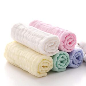 MUKIN Baby Muslin Washcloths - Natural Muslin Cotton Baby Wipes - Soft Newborn Baby Face Towel and Muslin Washcloth for Sensitive Skin- Baby Registry as Shower , 5 Pack 12x12 inches