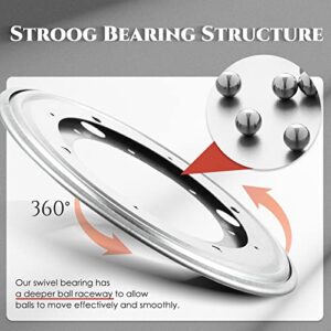 4 Pcs Lazy Susan Hardware 9 Inch Round Lazy Susan Turntable Ball Bearing Heavy Duty 5/16 Inch Thick Swivel Base Plate for Rotating Table Kitchen Storage Countertop Serving Tray Corner Shelf Book Rack