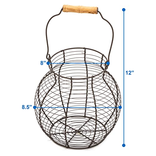 Wire Egg Basket - Vintage Style - By Trademark Innovations