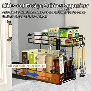 AOSITE 1 Pack L Shape Under Sink Organizers Bathroom Organizer and Storage 2 Pack Pull Out Cabinet Organizer