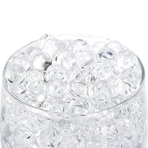 bymore 60000 clear water gel jelly beads,vase fillers for floating pearls, floating candle making, wedding centerpiece, thanksgiving day christmas new year decoration floral arrangement (transparent)