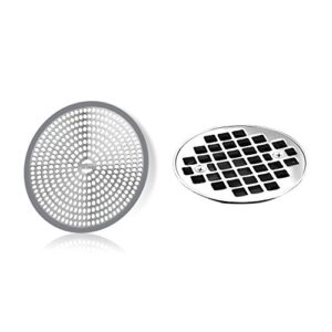 LEKEYE Shower Drain Hair Catcher/Strainer/Stainless Steel and Silicone