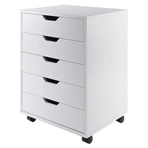 winsome halifax storage/organization, 5 drawer, white