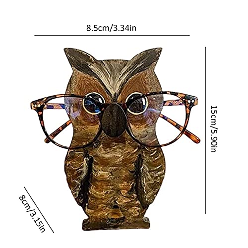 Yaoercty Delivered Before Christmas - Cute Creative Animal Glasses Rack Holder, 1PC Cute Wooden Animal Shaped Glasses Frame Home Office Desktop Decor,Valentine's Day (C)