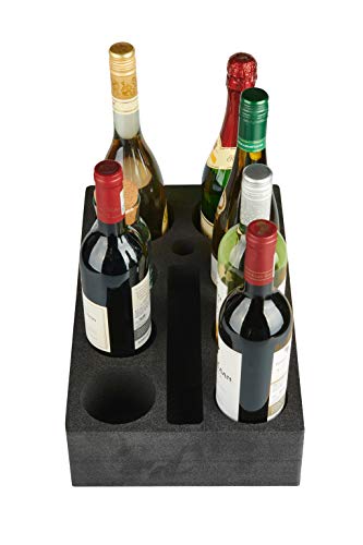 SCHAUMEX® - Foam Bottle Holder - Special Foam for Camping, Caravans, Motorhomes and Boats - Made in Germany - Space for 8 Bottles/Drinks