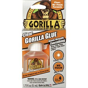 gorilla clear glue, 1.75 ounce bottle, clear (pack of 1)