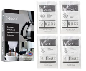 descaling powder solution – 4 uses – activated scale remover for use with keurig 1.0/2.0, home coffee and espresso machines, kettles, garment steamers