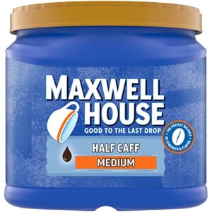 maxwell house half caffeine ground coffee (25.6 oz canister)