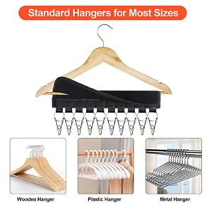 Hat Rack for Baseball Caps Hat Organizer Holder for Hanger & Room Closet Display, 2Pack 10 Hat Storage Clips for Hang Ball Caps Winter Beanie & Accessories, for Men, Boy Women Gift (2PC Black)