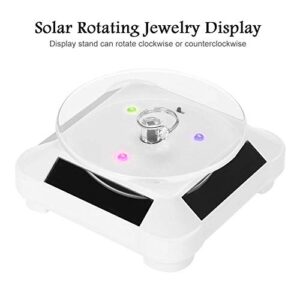 Rotating Display Stand Turntable Display Stand, Black Motorized Turntable Stand 360° Turntable Rotating Holder Solar Jewelry Holder for Photography Products and Shows