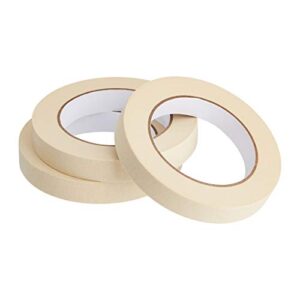 Amazon Basics Masking Tape, 0.7 Inch x 180 Feet - Pack of 3 Rolls