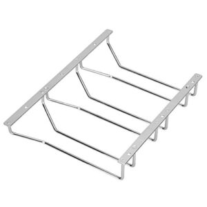 Dianoo Wine Glass Stemware Rack Holder Wine Glass Rack Under Cabinet With Screws Chrome Finish 22CM 3 Rows