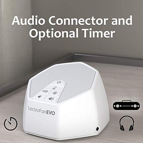 LectroFan Evo White Noise Sound Machine with 22 Unique Non-Looping Fan & White Noise Sounds & Sleep Timer, 1 Count