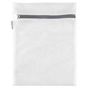 idesign mesh laundry bag with built in zipper for delicates – medium, 12″ x 16″, white