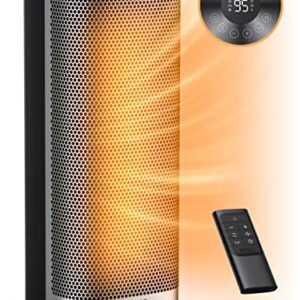 Dreo Space Heaters for Indoor Use, 1500W Fast Heating Ceramic Electric & Portable Heaters with Thermostat, 70° Oscillating with Tip-over & Overheat Protection, Remote, 12H Timer, for Office Bedroom