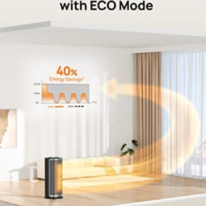 Dreo Space Heaters for Indoor Use, 1500W Fast Heating Ceramic Electric & Portable Heaters with Thermostat, 70° Oscillating with Tip-over & Overheat Protection, Remote, 12H Timer, for Office Bedroom