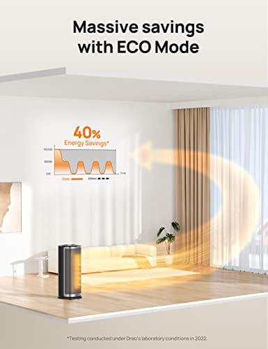 Dreo Space Heaters for Indoor Use, 1500W Fast Heating Ceramic Electric & Portable Heaters with Thermostat, 70° Oscillating with Tip-over & Overheat Protection, Remote, 12H Timer, for Office Bedroom