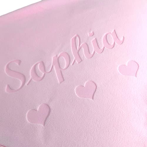 Custom Catch Personalized Baby Blanket for Girls - Pink - Newborn or Infant Gift with Name