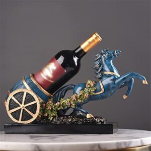 DOUBA Retro war car Statue Wine Rack Decoration war Horse Wine Barrel Wine Bottle Holder Wine Crafts Ornaments