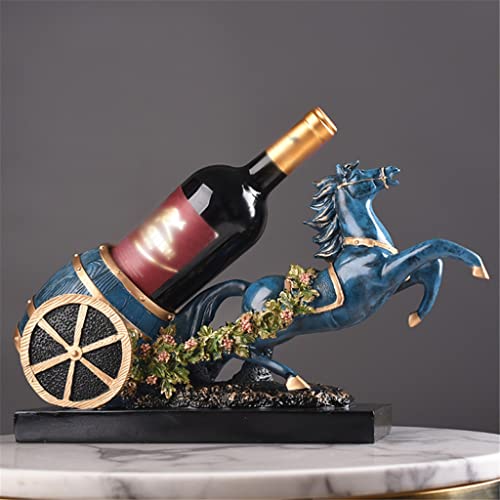 DOUBA Retro war car Statue Wine Rack Decoration war Horse Wine Barrel Wine Bottle Holder Wine Crafts Ornaments