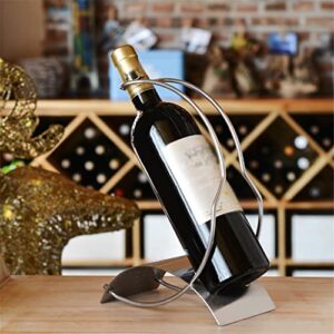 DOUBA Stainless Steel Arched Wine Rack Decoration Metal Moon Wine Rack bar Table Decoration Craft Decoration