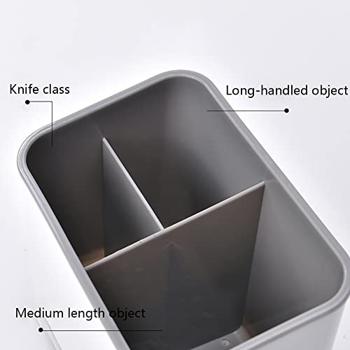 KUYYFDS Cutlery Sink Caddy Drain Rack, Plastic Spoon Fork Chopstick Storage Box Double Layer for Kitchen Cutlery Racks