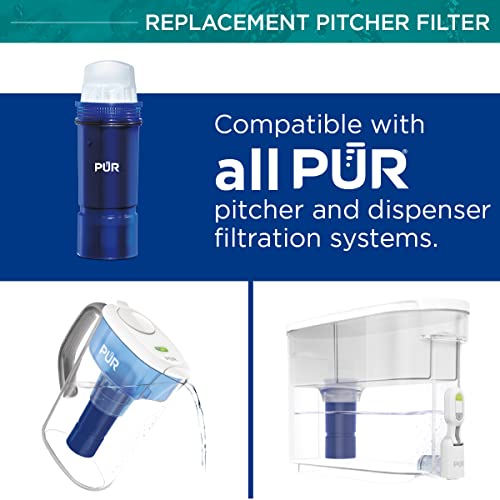 PUR PLUS Water Pitcher Replacement Filter with Lead Reduction (3 Pack), Blue â€“ Compatible with all PUR Pitcher and Dispenser Filtration Systems