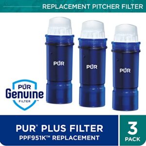 PUR PLUS Water Pitcher Replacement Filter with Lead Reduction (3 Pack), Blue â€“ Compatible with all PUR Pitcher and Dispenser Filtration Systems