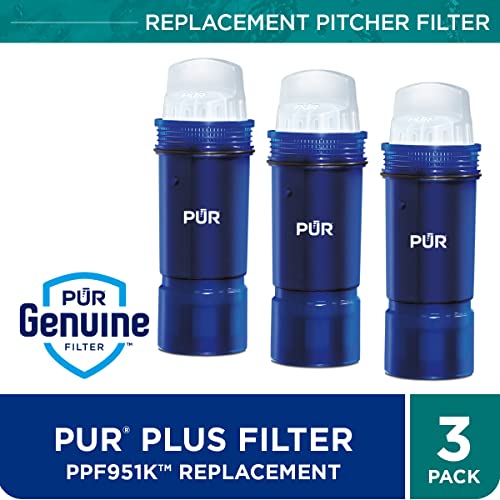 PUR PLUS Water Pitcher Replacement Filter with Lead Reduction (3 Pack), Blue â€“ Compatible with all PUR Pitcher and Dispenser Filtration Systems