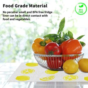 9 Pcs Refrigerator Liners Mats, Washable Refrigerator Shelf Liners Non-Slip Fridge Liner Refrigerator Mats, Can Be Cut Oilproof Drawer Shelf Cabinet Liner for Kitchen Gadgets 17.7"x11.8" (Orange)