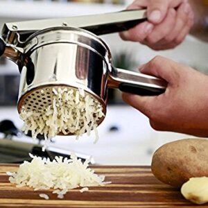 PriorityChef Large 15oz Potato Ricer, Heavy Duty Stainless Steel Potato Masher and Ricer Kitchen Tool, Press and Mash Kitchen Gadget For Perfect Mashed Potatoes - Everytime