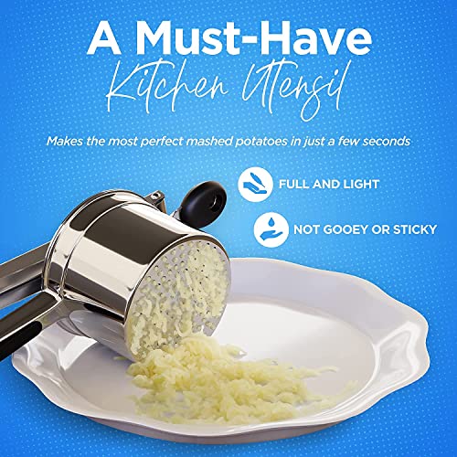 PriorityChef Large 15oz Potato Ricer, Heavy Duty Stainless Steel Potato Masher and Ricer Kitchen Tool, Press and Mash Kitchen Gadget For Perfect Mashed Potatoes - Everytime